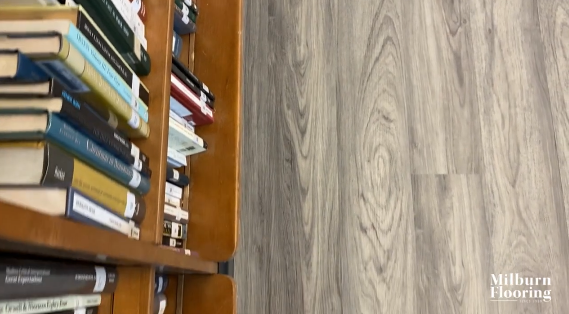 LVT Installed in Library - Milburn Flooring